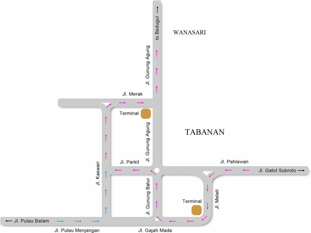 Tabanan city map - Bali Silent Retreat